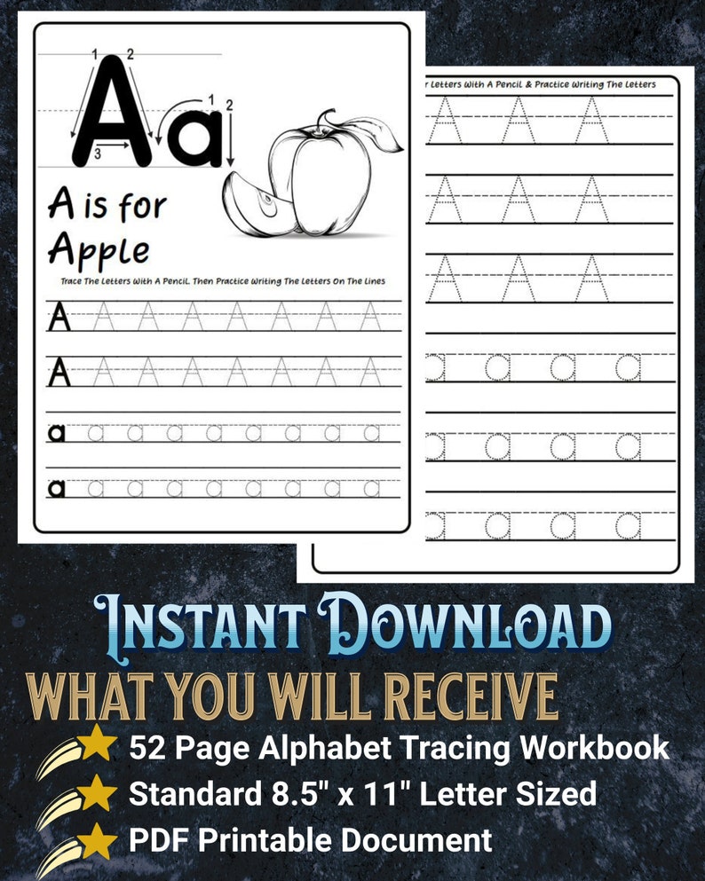 Printable Handwriting Worksheets, Alphabet Writing Practice, ABC Letter ...
