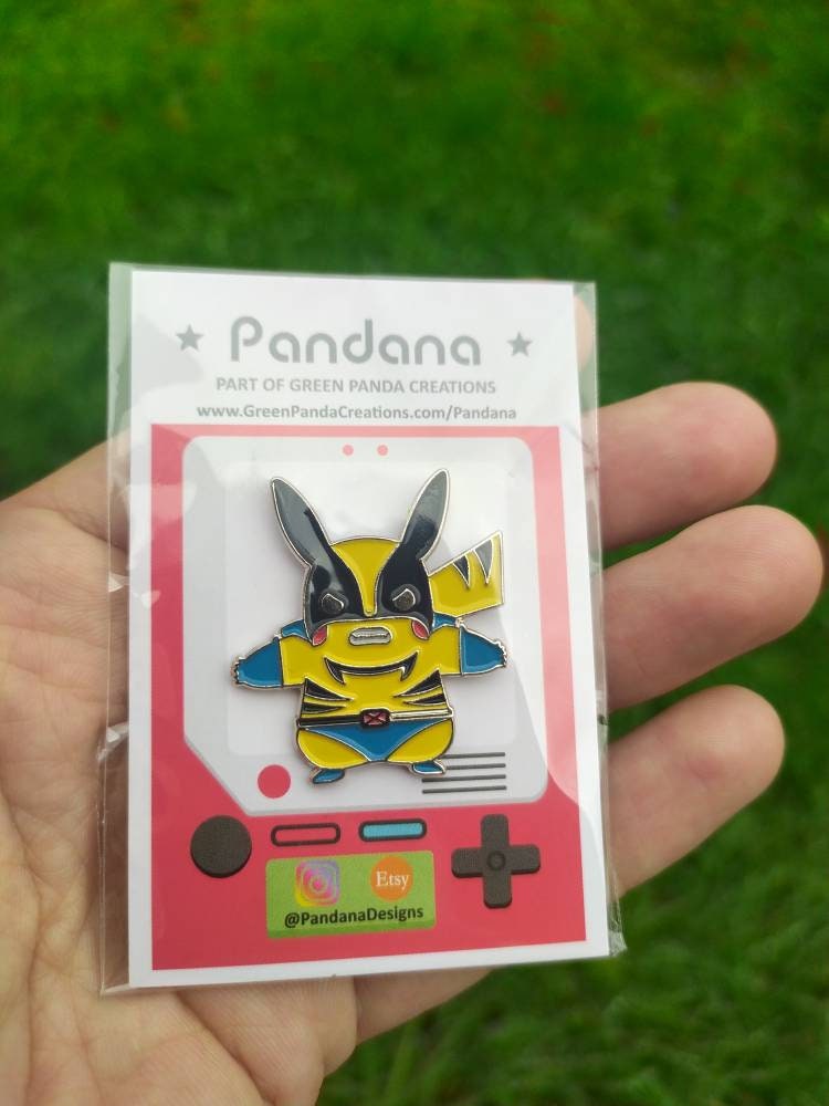 X-men Wolverine Pikachu Soft Enamel Pin Badge by Pandana - Etsy UK