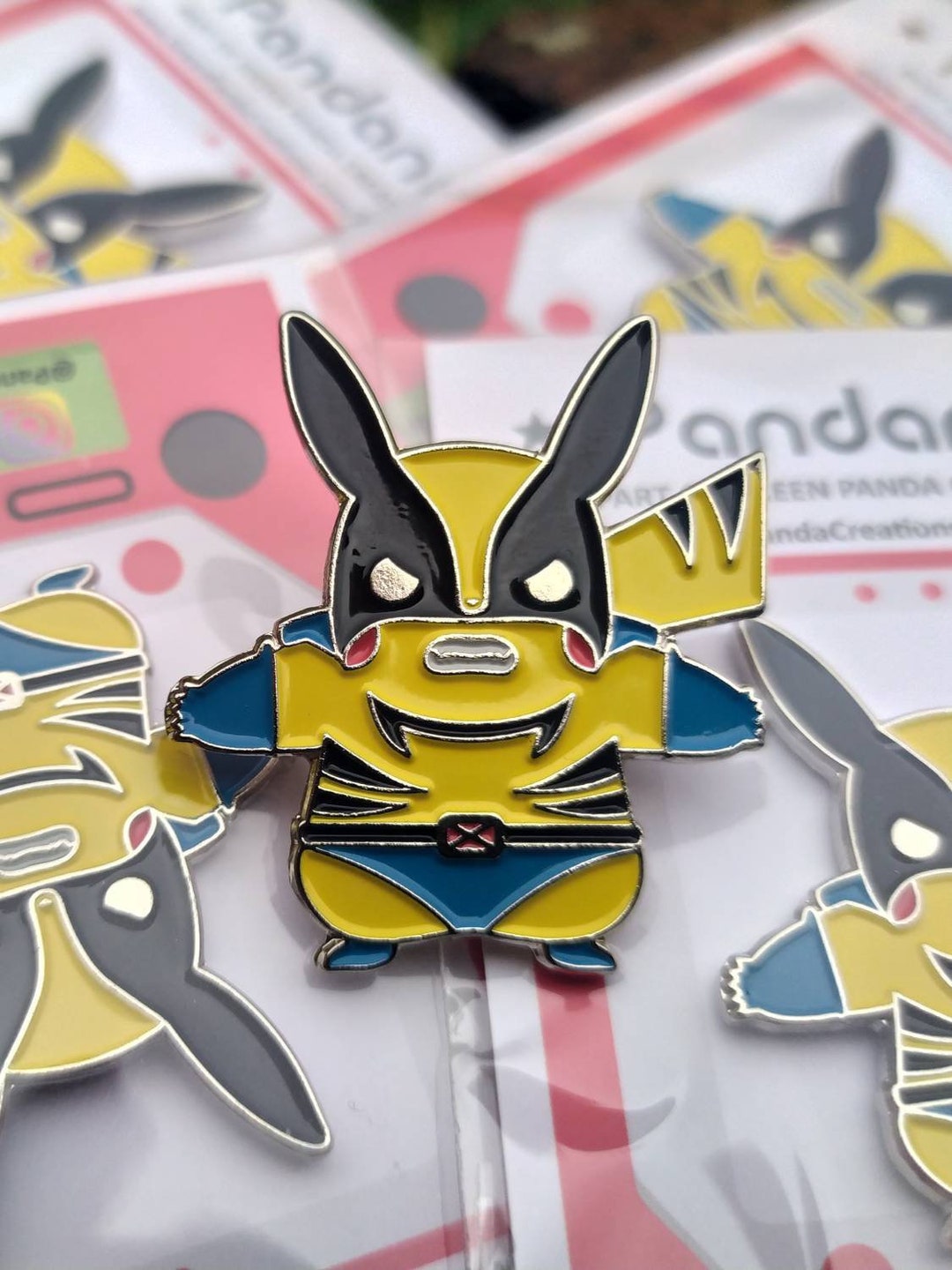 X-men Wolverine Pikachu Soft Enamel Pin Badge by Pandana - Etsy UK