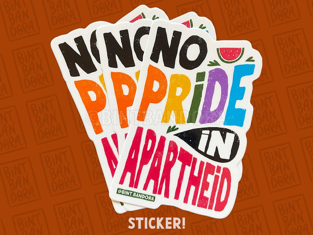 No Pride in Apartheid Sticker: Queer Palestinian Art - Etsy
