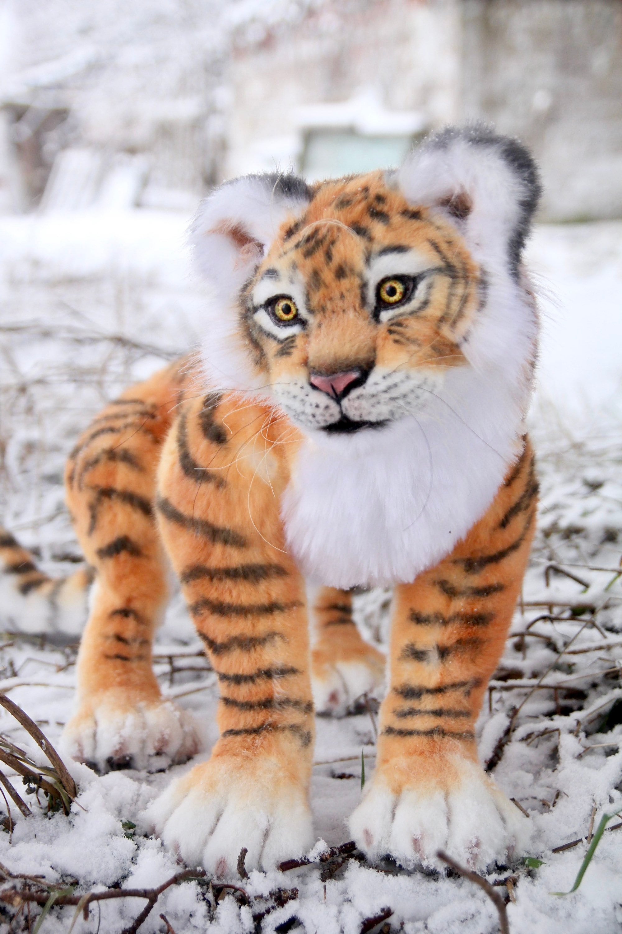 Ginger Tiger Cub Toy, Realistic Tiger, Realistic Animal, Cute Gift ...