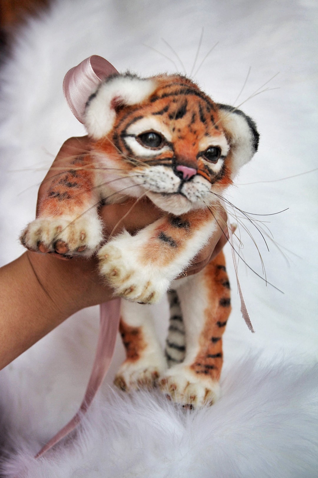 Ginger Tiger Cub Toy Realistic Tiger Realistic Animal Cute Gift White Tiger Toy Made to Order Tiger Etsy UK