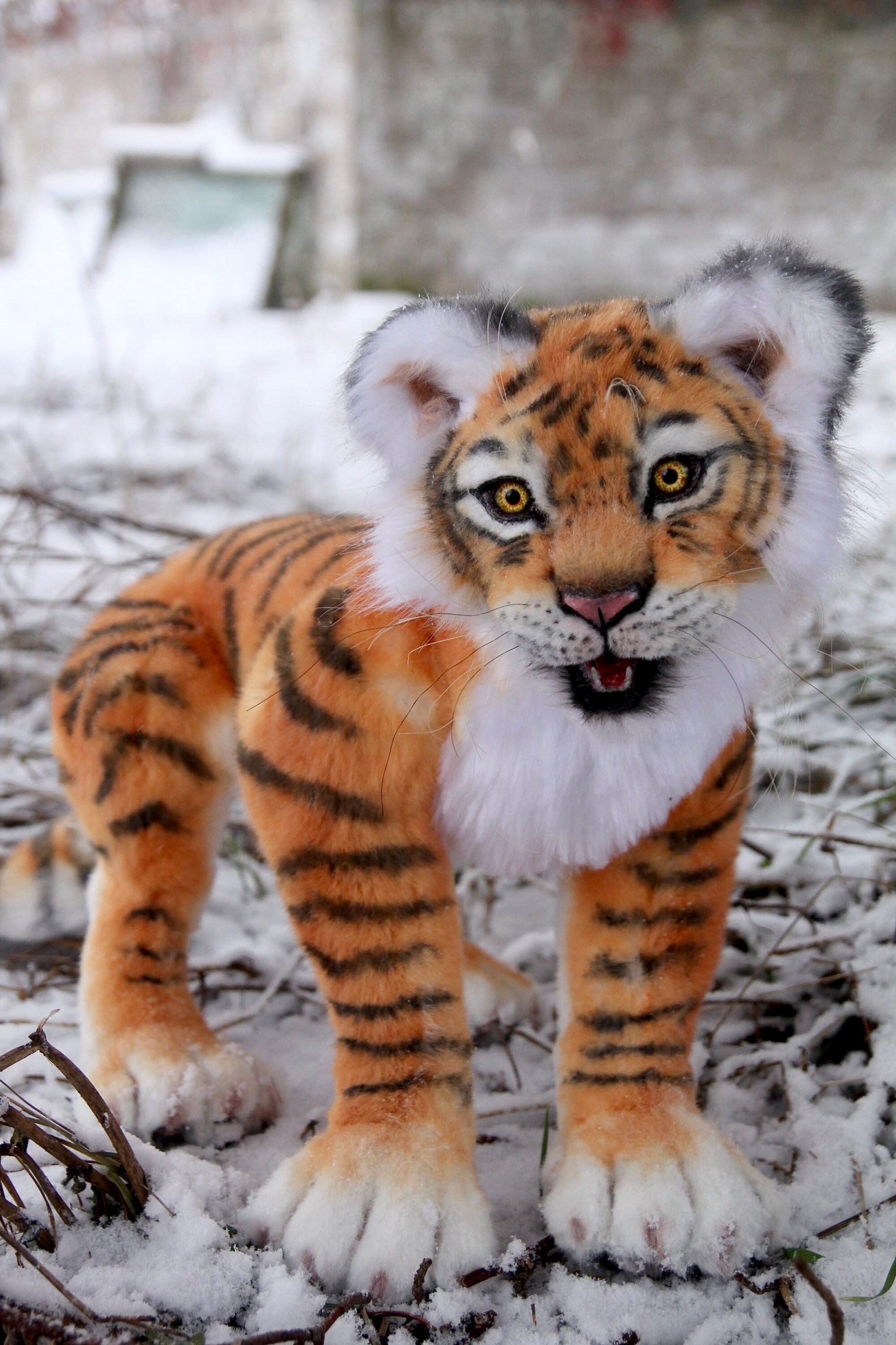 Ginger Tiger Cub Toy, Realistic Tiger, Realistic Animal, Cute Gift ...