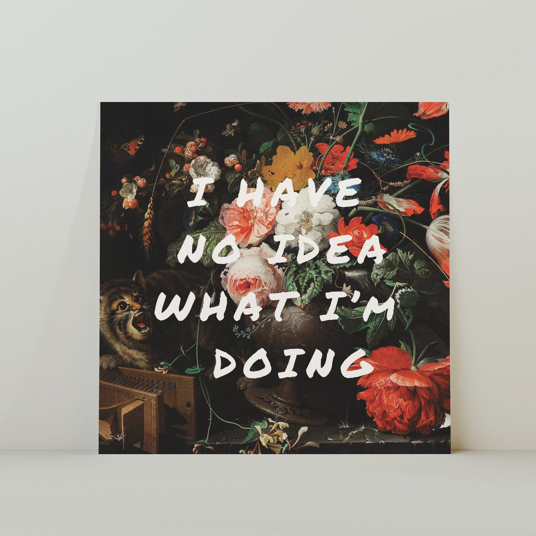 No Idea - Retro Inspired Surrealist Cake Collage Square 20x20cm Print ...