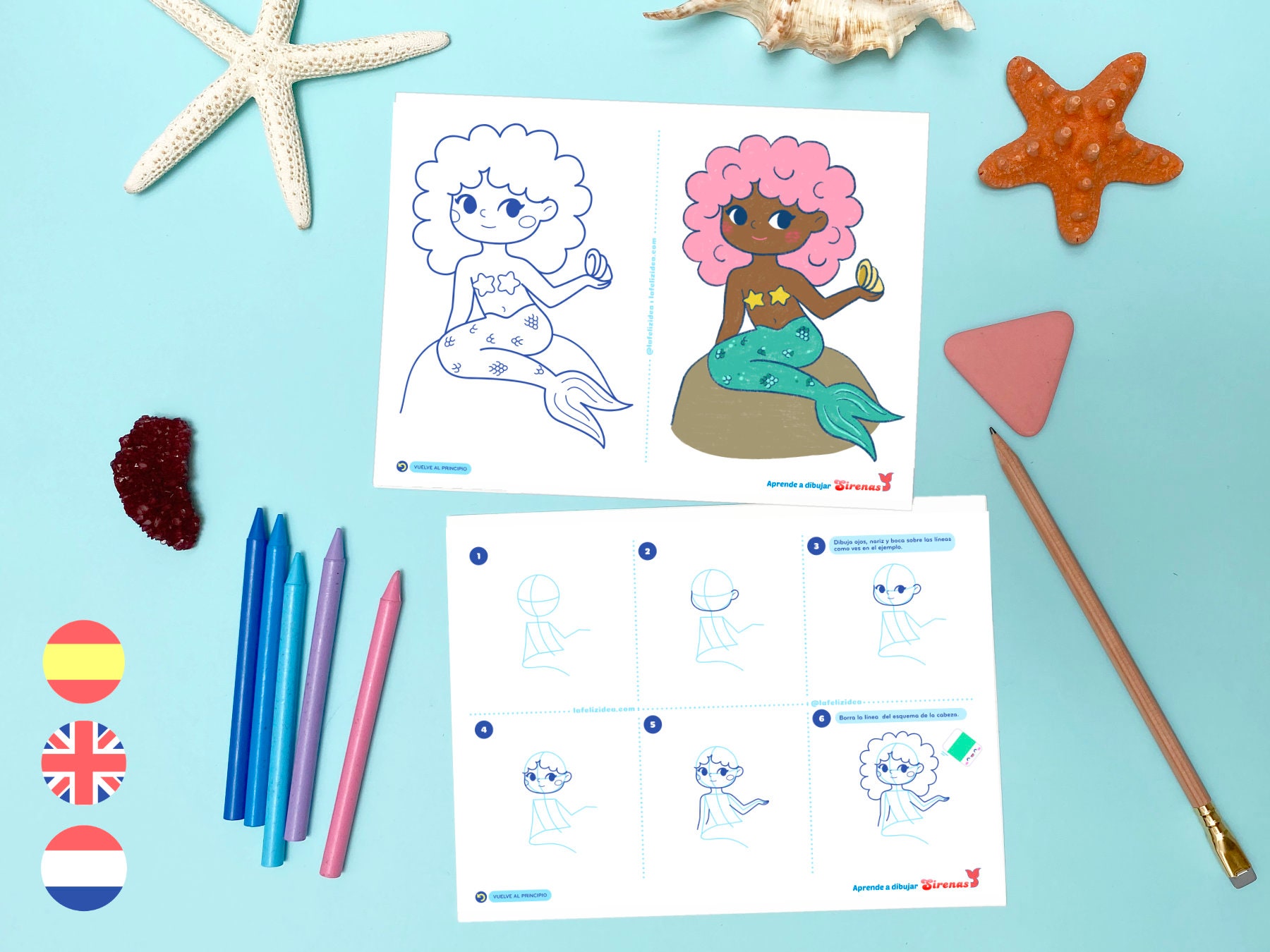 Guide to Draw Mermaids How to Draw a Mermaid Learn to Draw - Etsy UK