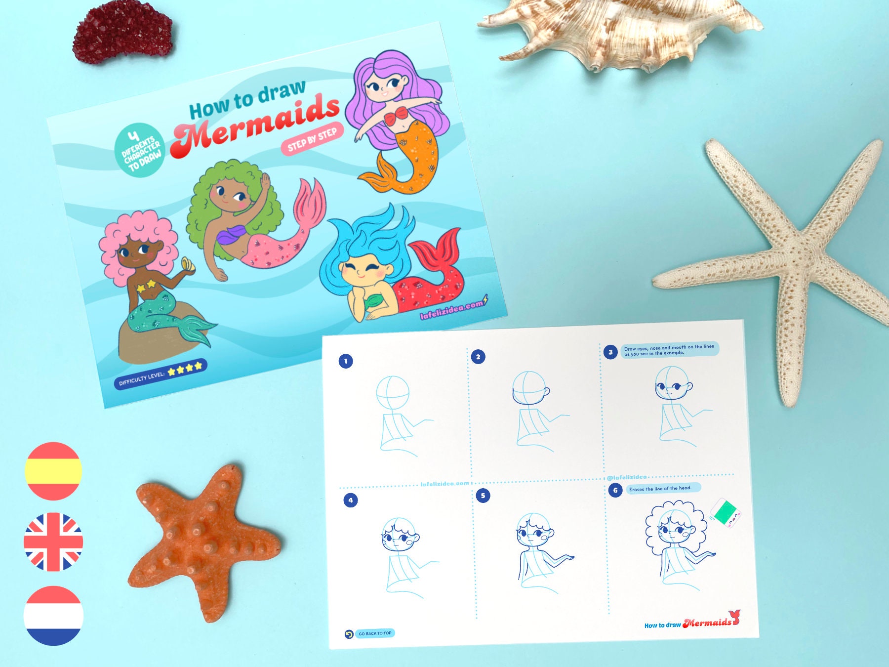 Guide to Draw Mermaids How to Draw a Mermaid Learn to Draw - Etsy UK
