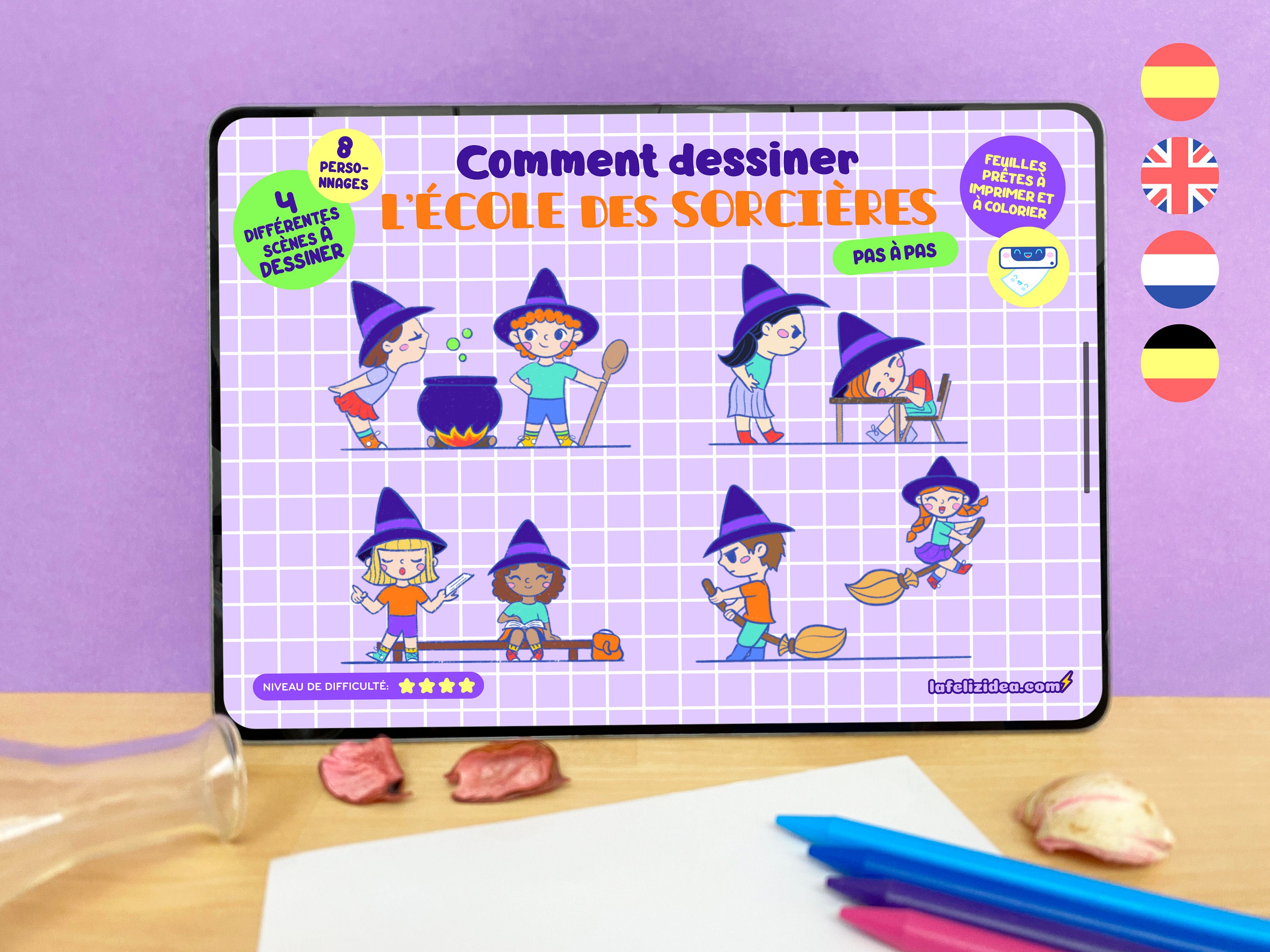 How to Draw WITCHES SCHOOL Drawing Guide Learn to Draw - Etsy