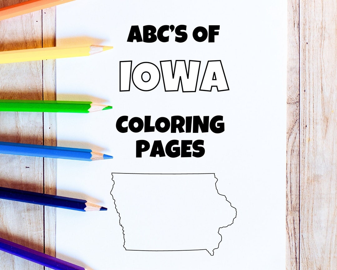 Abc's of Iowa Coloring Pages Iowa Coloring Pages A-Z Coloring Pages ...
