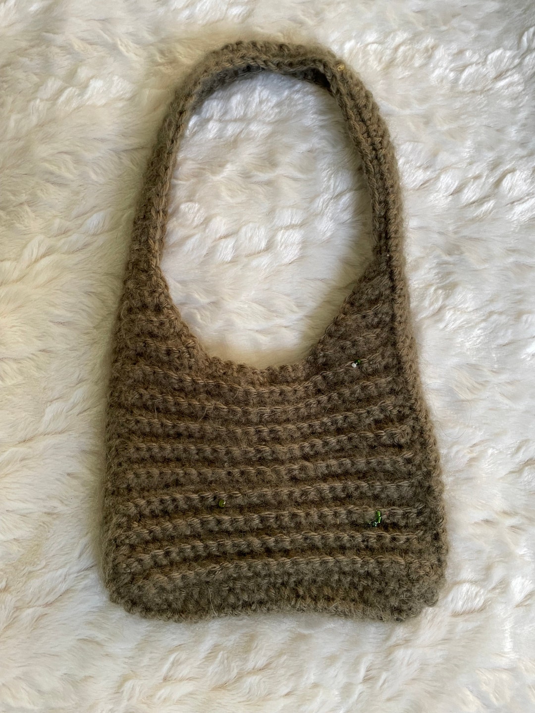 Brushed Crochet Sage Purse - Etsy