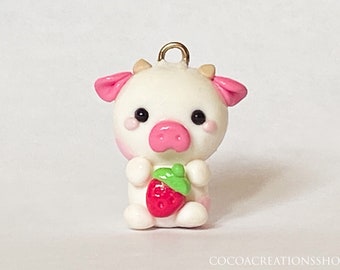 Clay Strawberry Cow - Etsy