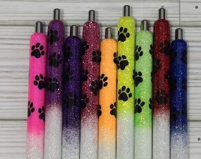 Paw Print Glitter Inkjoy Gel Pens Back to School Office Pens Cute Pet ...
