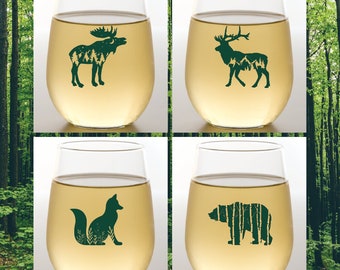 4-pack Wine-oh Designer Shatterproof Plastic 16 Oz. Stemless - Etsy