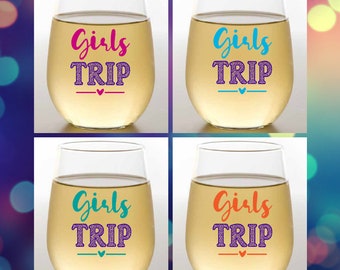 Girls Trip Wine Glasses - Etsy