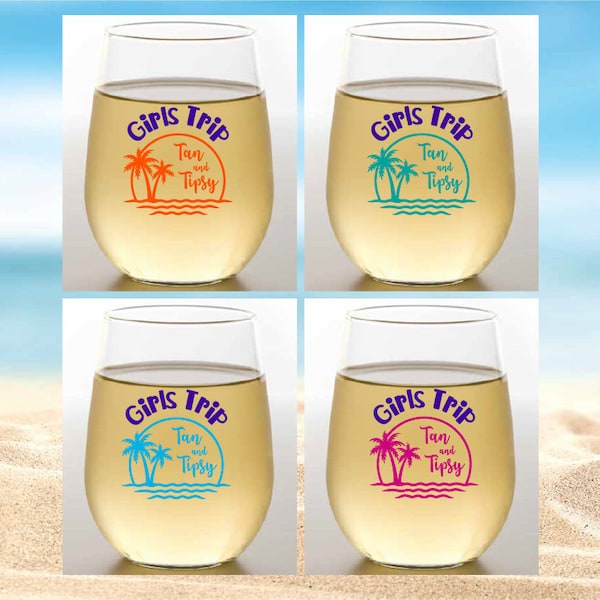 Girls Wine Trip Glasses - Etsy