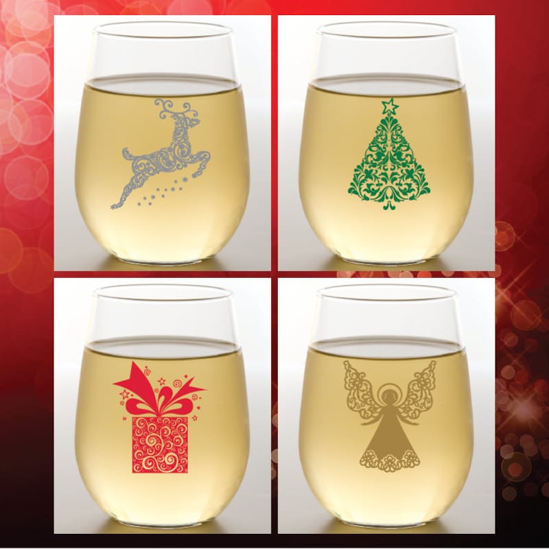 Holiday Wine Glasses Etsy