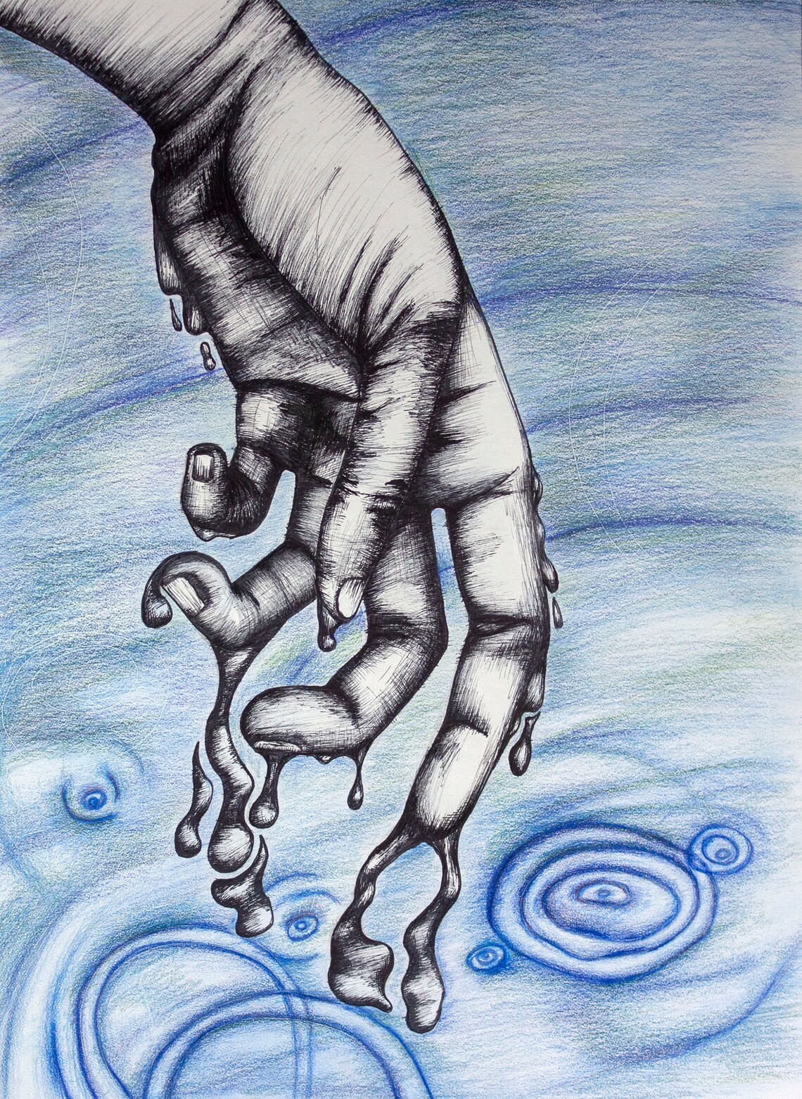 Melting Hand print - Etsy