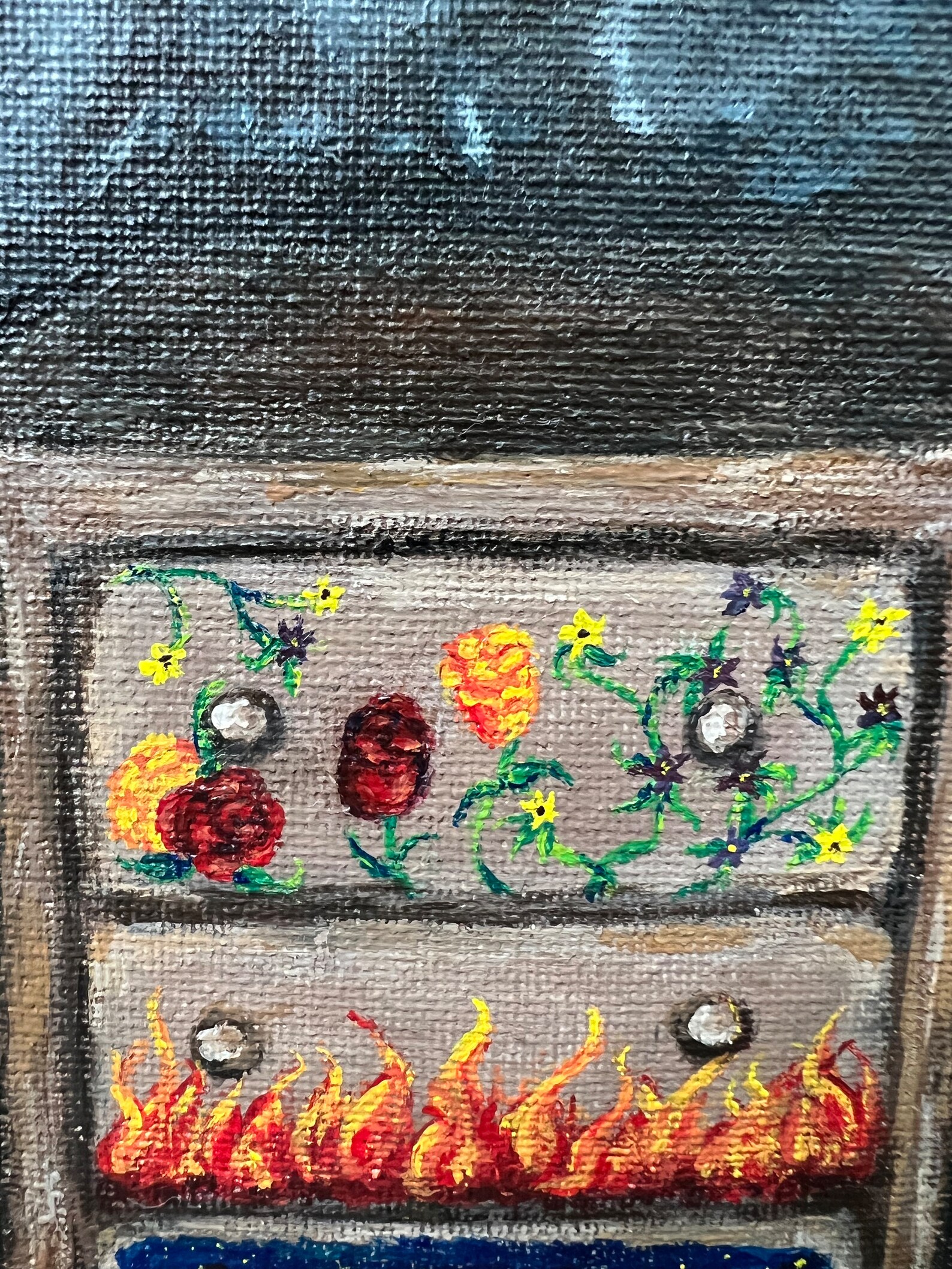 Archeron Sisters' Dresser, Original Acrylic Painting, Feyre, Nesta ...