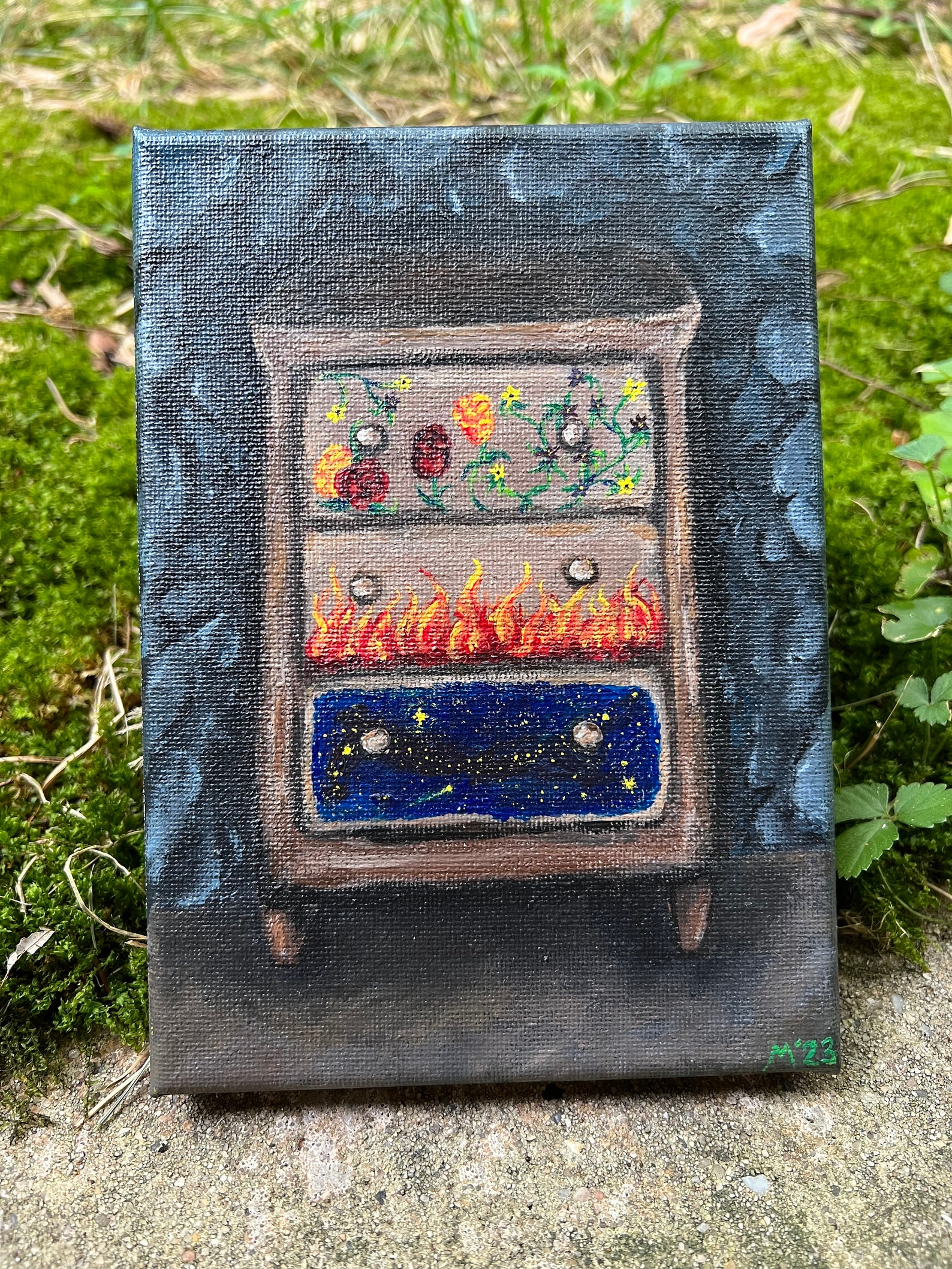 Archeron Sisters' Dresser, Original Acrylic Painting, Feyre, Nesta ...