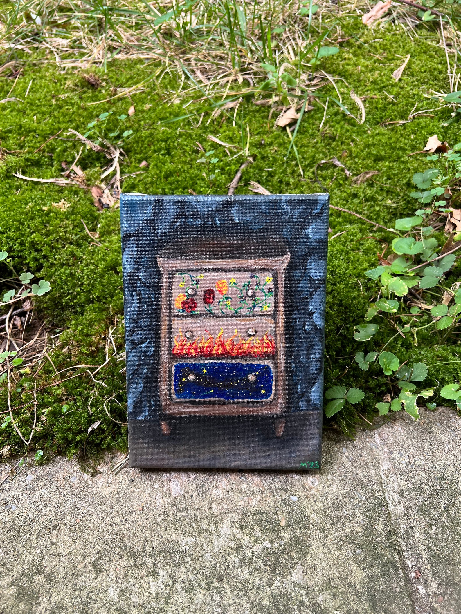 Archeron Sisters' Dresser, Original Acrylic Painting, Feyre, Nesta ...