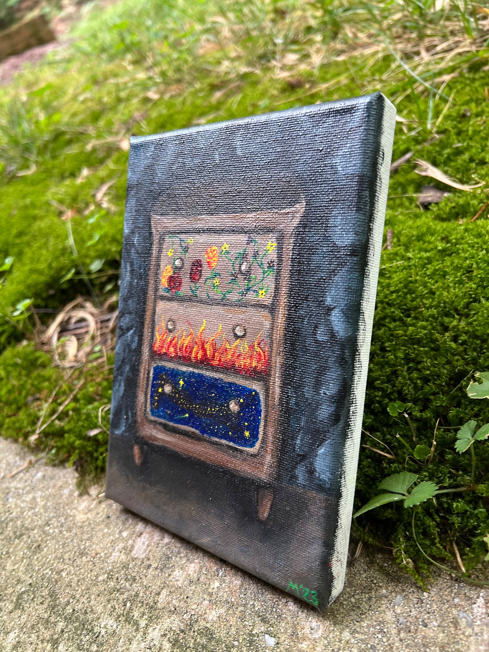 Archeron Sisters' Dresser, Original Acrylic Painting, Feyre, Nesta ...