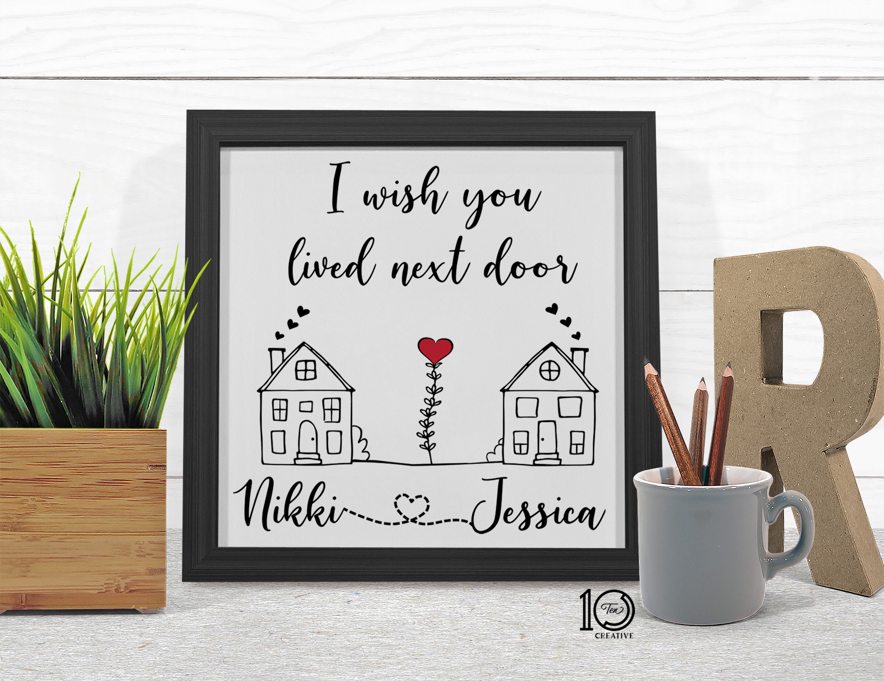 Downloadable Moving Away Gift, I Wish You Lived Next Door Personalised ...