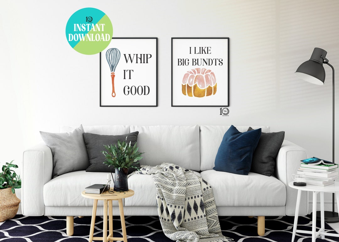 Food Pun Digital Art Print, Instant Download, I Like Big Bundts, Whip ...