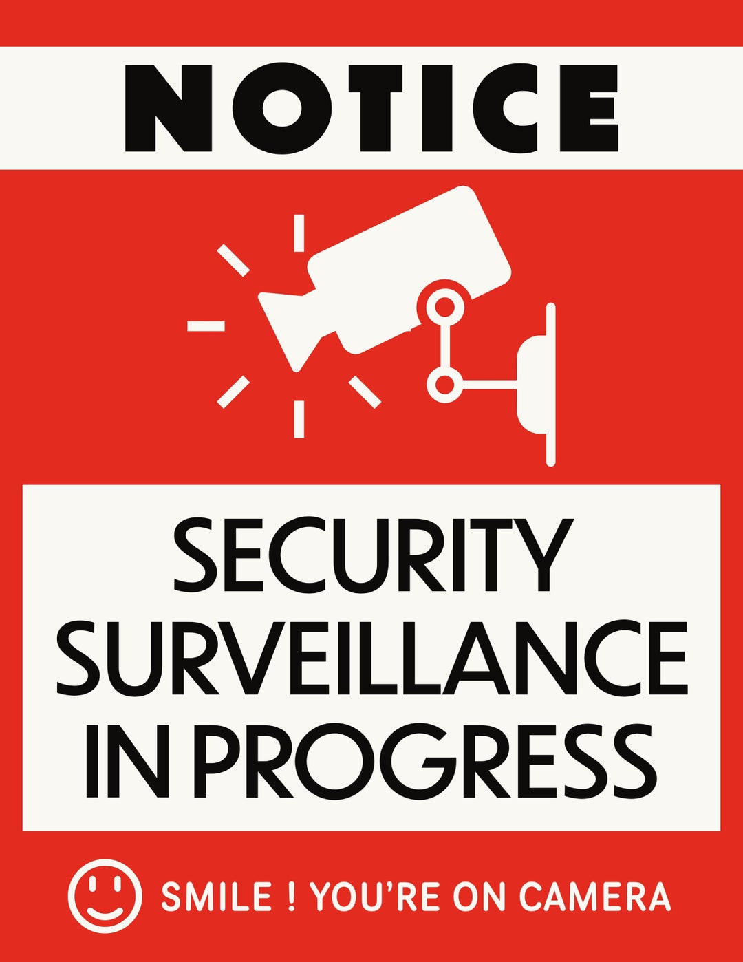 Printable Video Surveillance Sign - Etsy