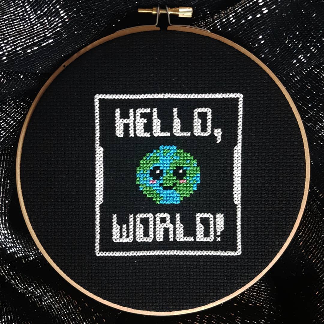 Hello, World! - Cross Stitch PDF Pattern - Etsy