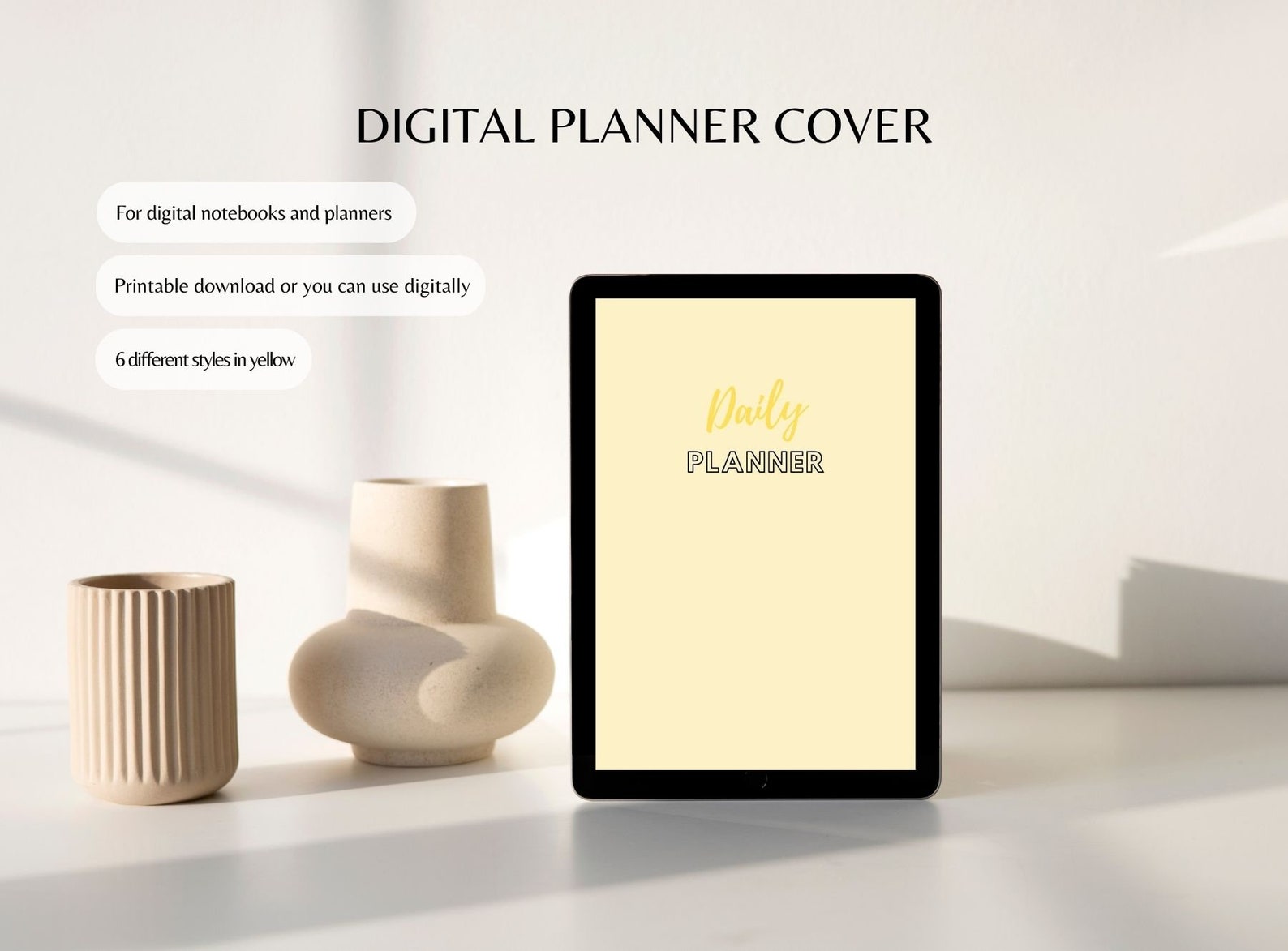 Minimal Digital Planner Covers | Digital Notebook Cover | Student ...