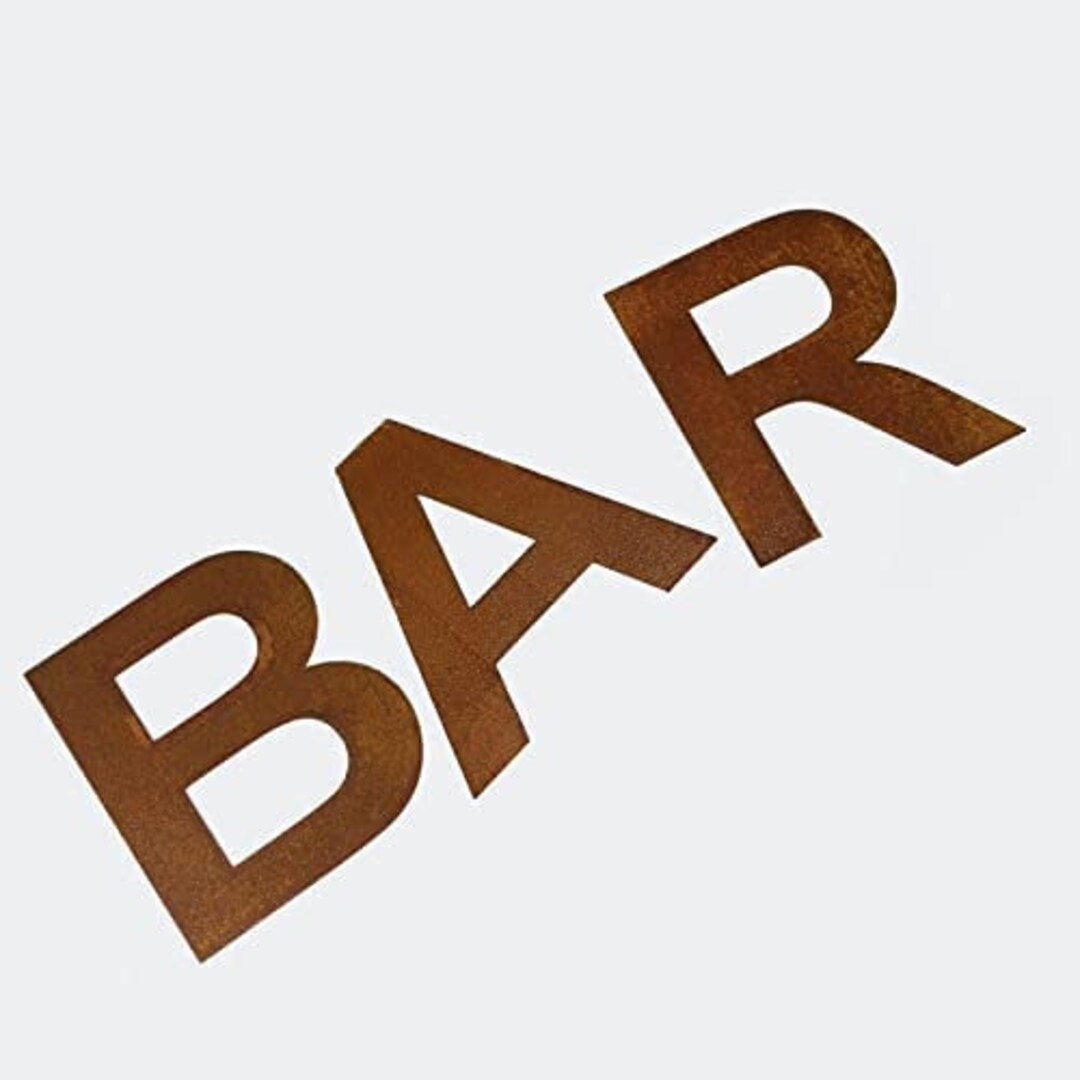 BAR Letters in Rust Look (small) - Etsy