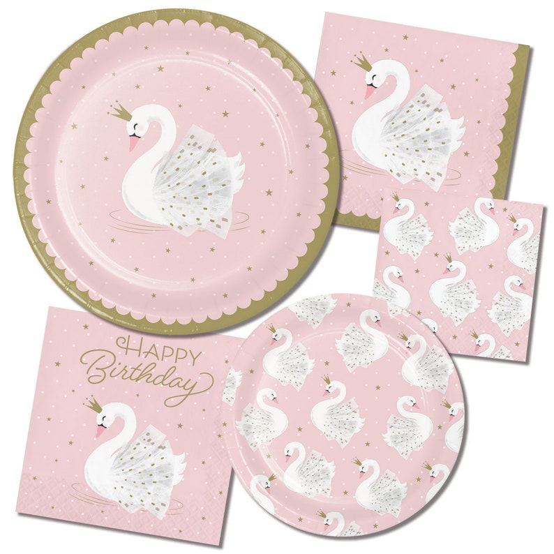3 Swan Party Decorations, Swan Baby Shower, Swan Princess Party, Swan ...