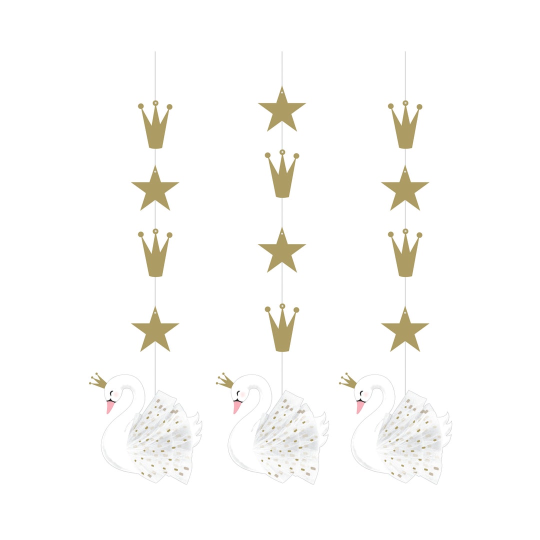 3 Swan Party Decorations, Swan Baby Shower, Swan Princess Party, Swan ...