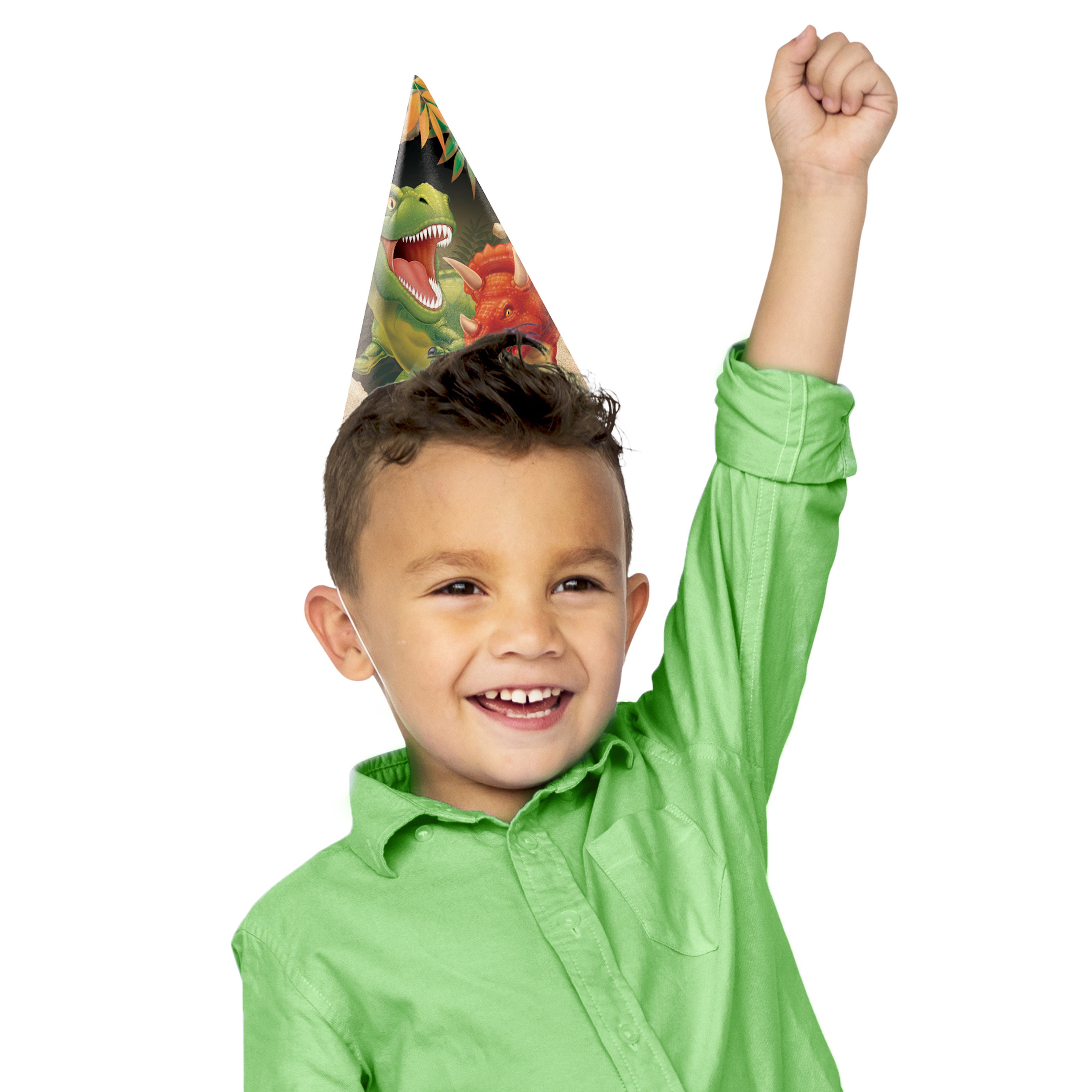 8 Dinosaur Party Hats Dino Party Hats Dino Party Dinosaur - Etsy