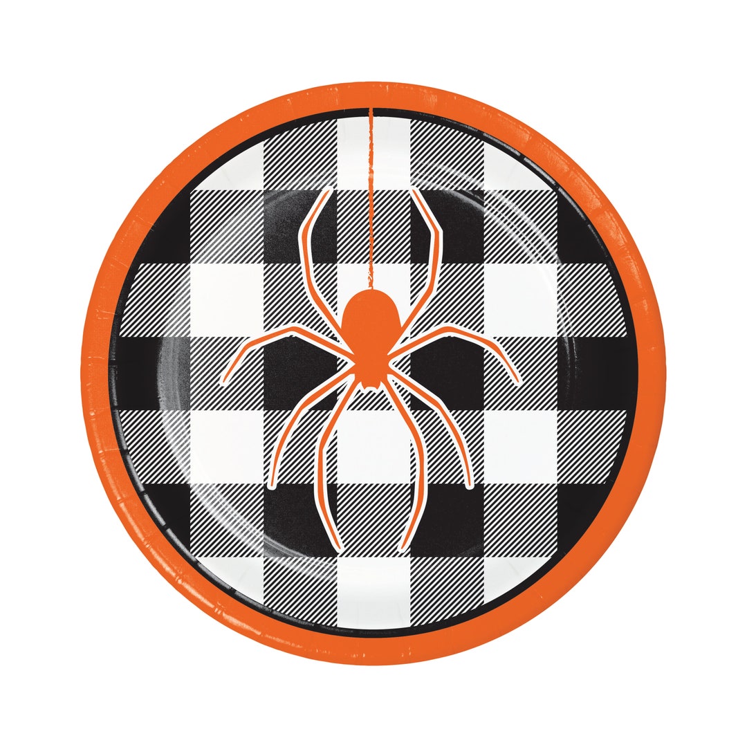 8 Halloween Spider Plate 7", Trick or Treat, Halloween Plate, Halloween ...