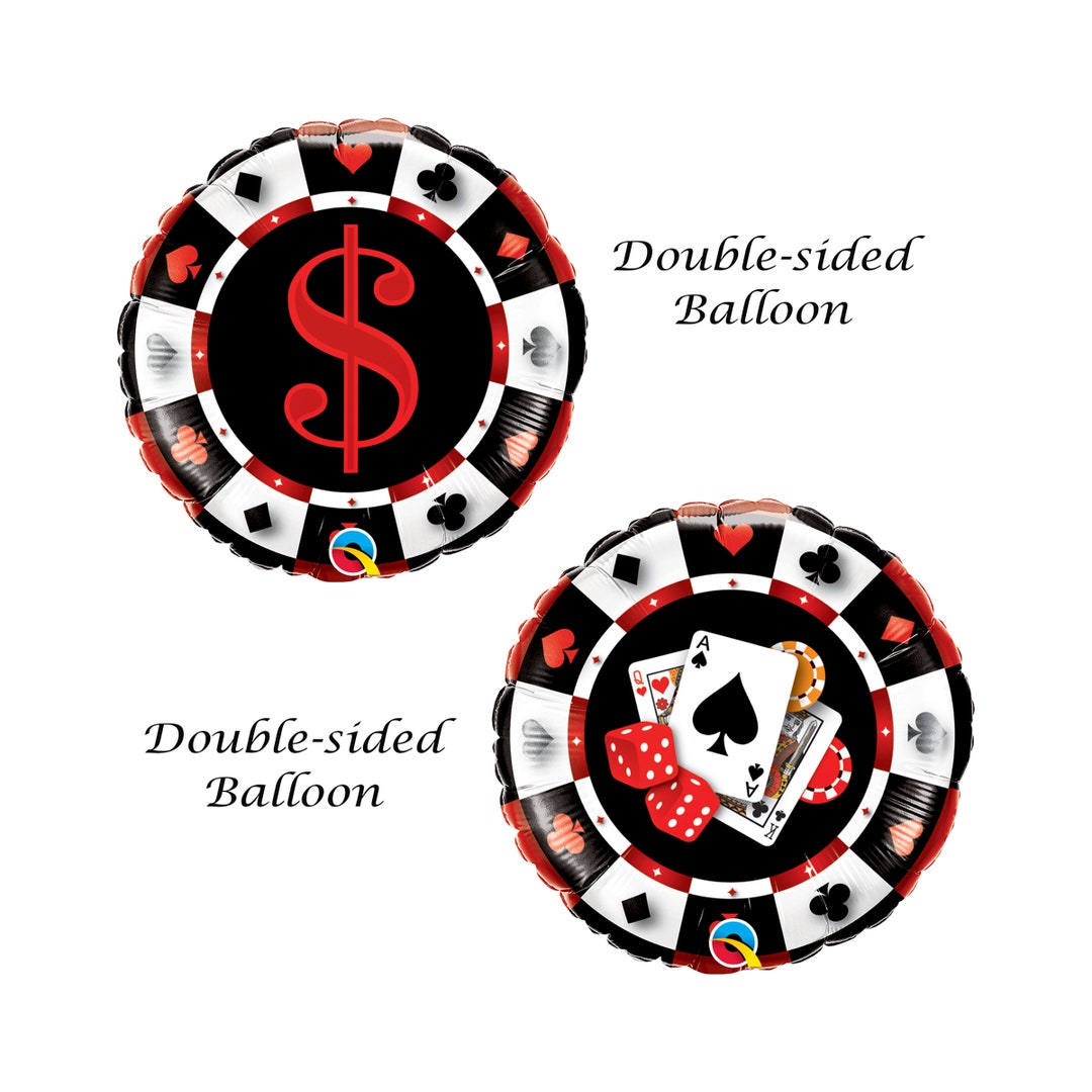 18 Casino Chip Balloon Foil Mylar Gambling Balloon - Etsy