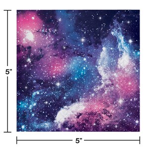 16 Small Galaxy Napkins, Space Napkins, Birthday Napkins, Galaxy Party ...