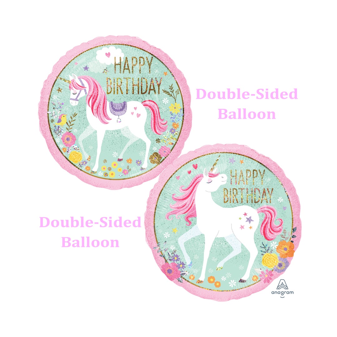 Happy Birthday Magical Unicorn Balloon Foil Mylar 18 Happy Birthday Magical Unicorn Balloon Foil Mylar 18