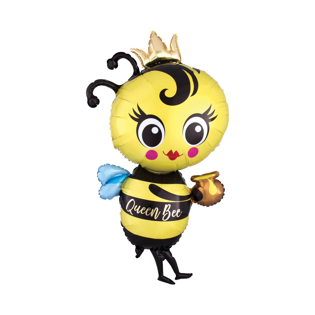 Queen Bee Balloon Foil Mylar 40", Baby Shower, Bug Balloon, Bumble Bee ...