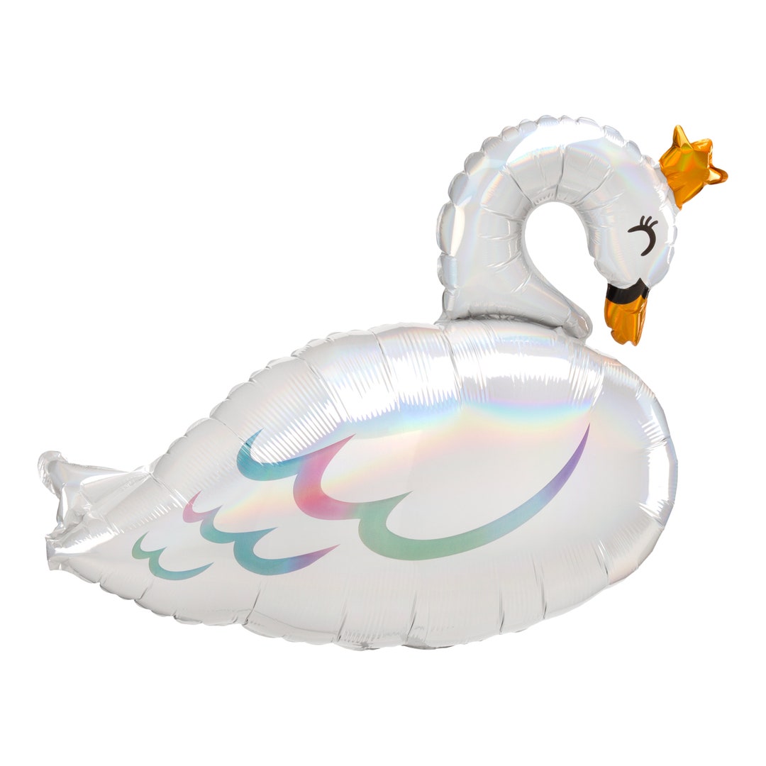 Pastel Swan Balloon 29", Baby Shower, Pastel Rainbow Swan, Birthday ...