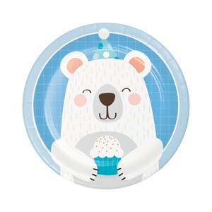 8 Bear Plate 7", Bear Paper Plate, Bear Birthday Party, Bear Themed ...