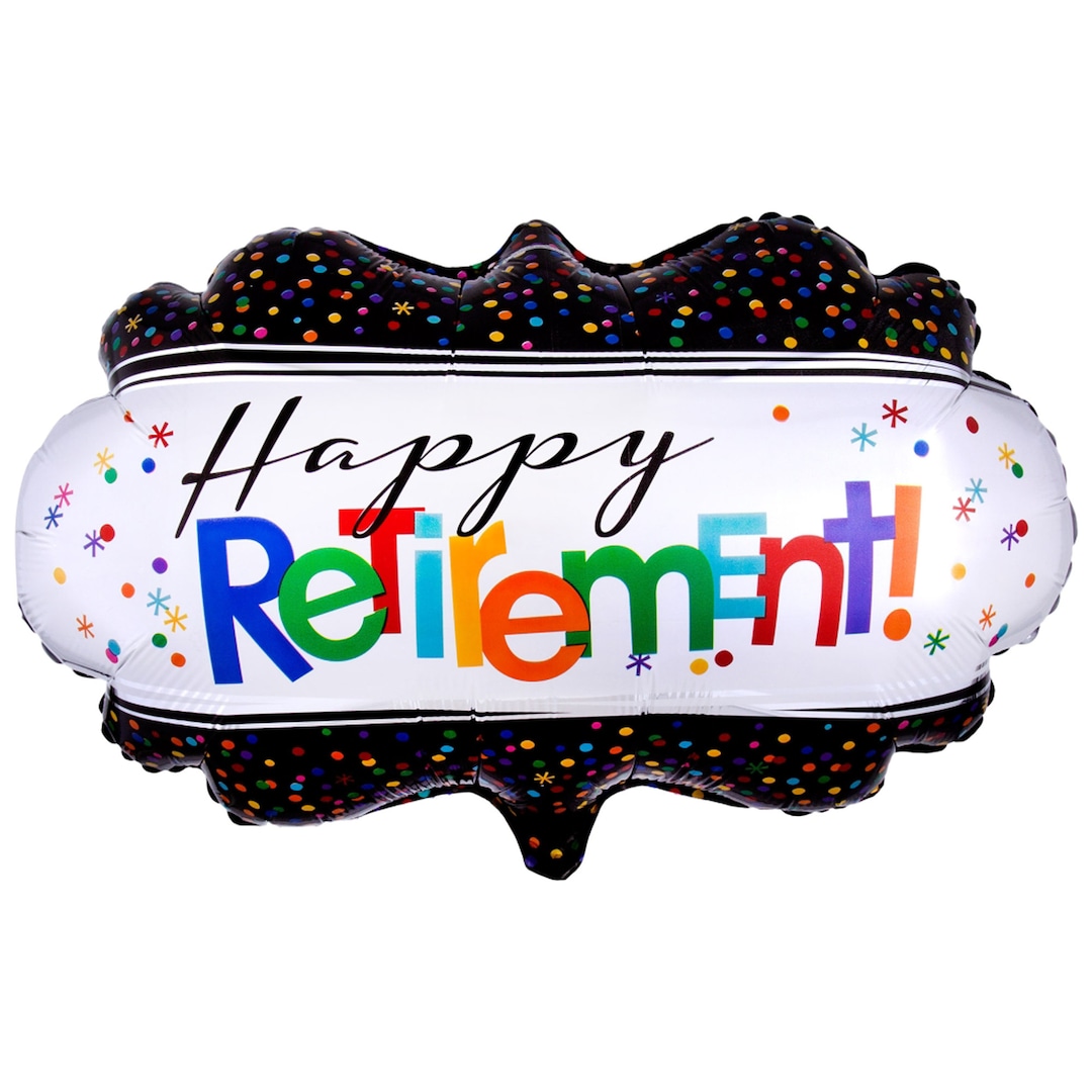 Happy Retirement Balloon 27", Retirement Party, Retirement Decorations ...