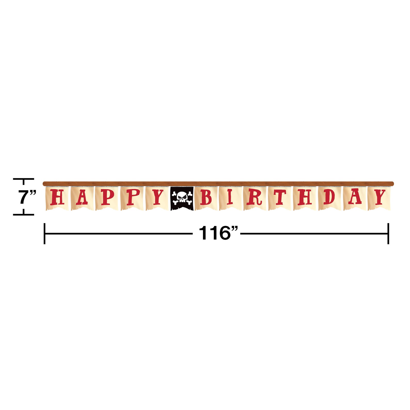 Pirate Happy Birthday Banner, Pirate Birthday, Pirate Themed Party ...