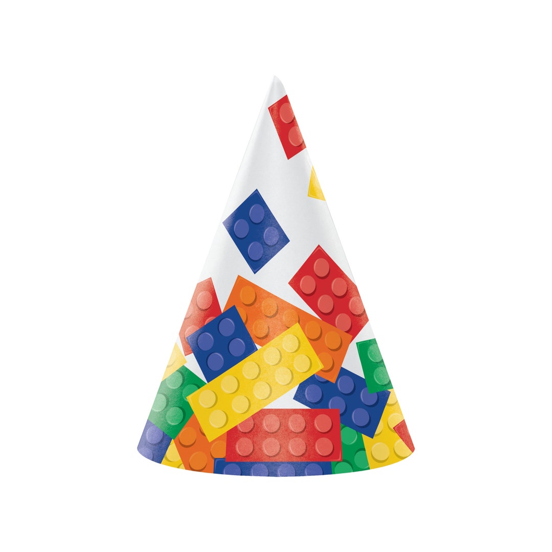 8 Construction Brick Hats, Block Party Napkins, Brick Napkins, Block ...