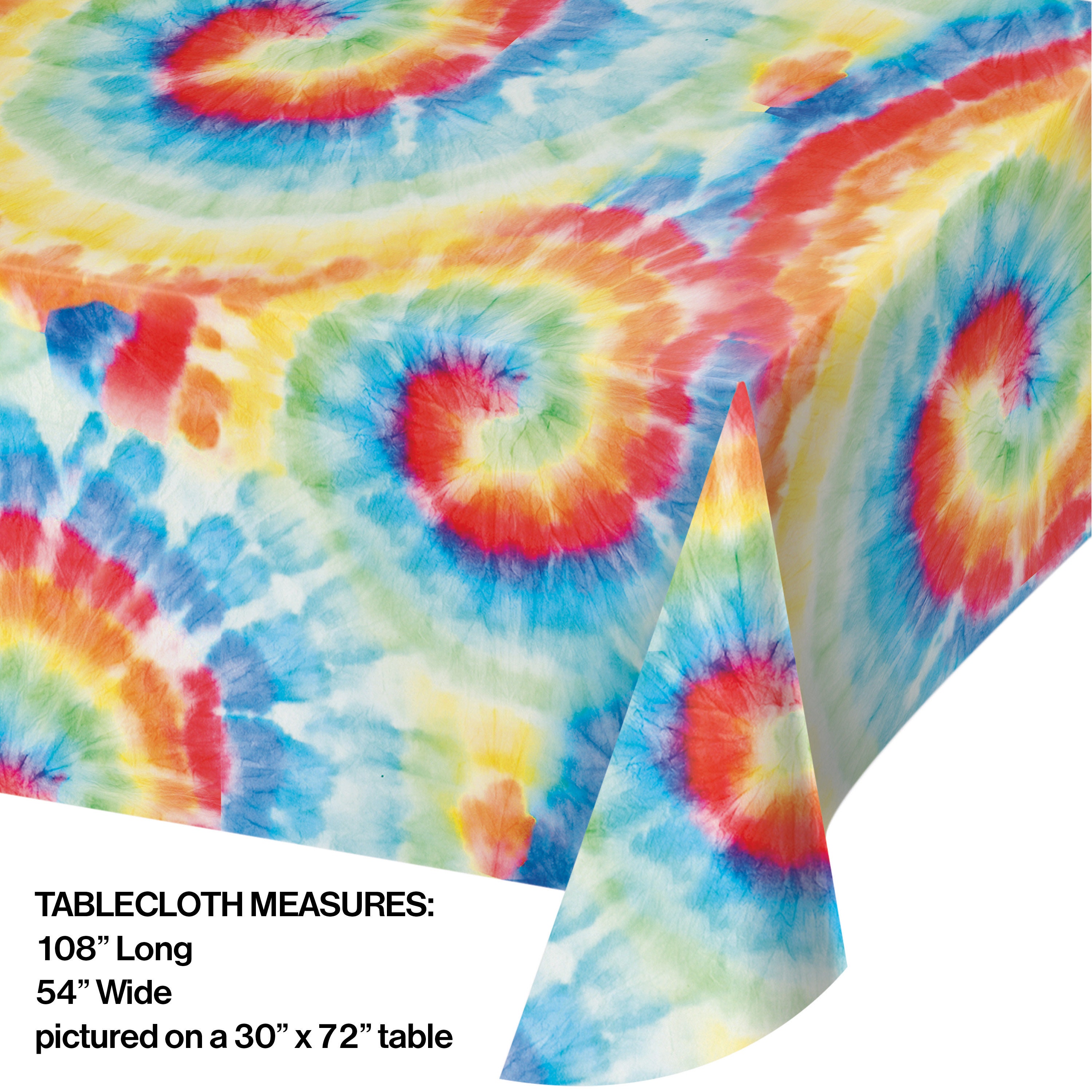Tie Dye Tablecloth Tie Dye Party Tie Dye Table Cover Tie - Etsy