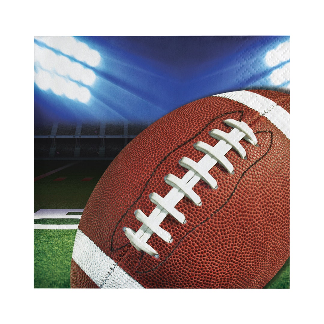 16 Small Football Napkins, Football Party Napkins, Tailgate Party ...