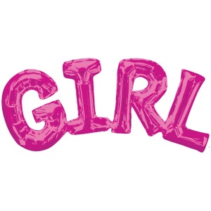 Its a Girl Letter Balloon 42 X 10", Baby Shower Balloon, Pink Girl ...
