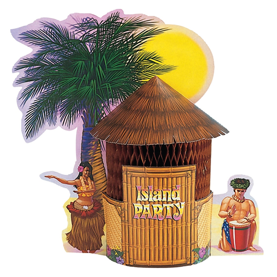 Tiki Hut Centerpiece Luau Party Tropical Party Decor Aloha - Etsy