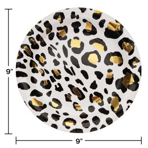 8 Leopard Plates 9", Leopard Pattern, Leopard Party, Leopard ...