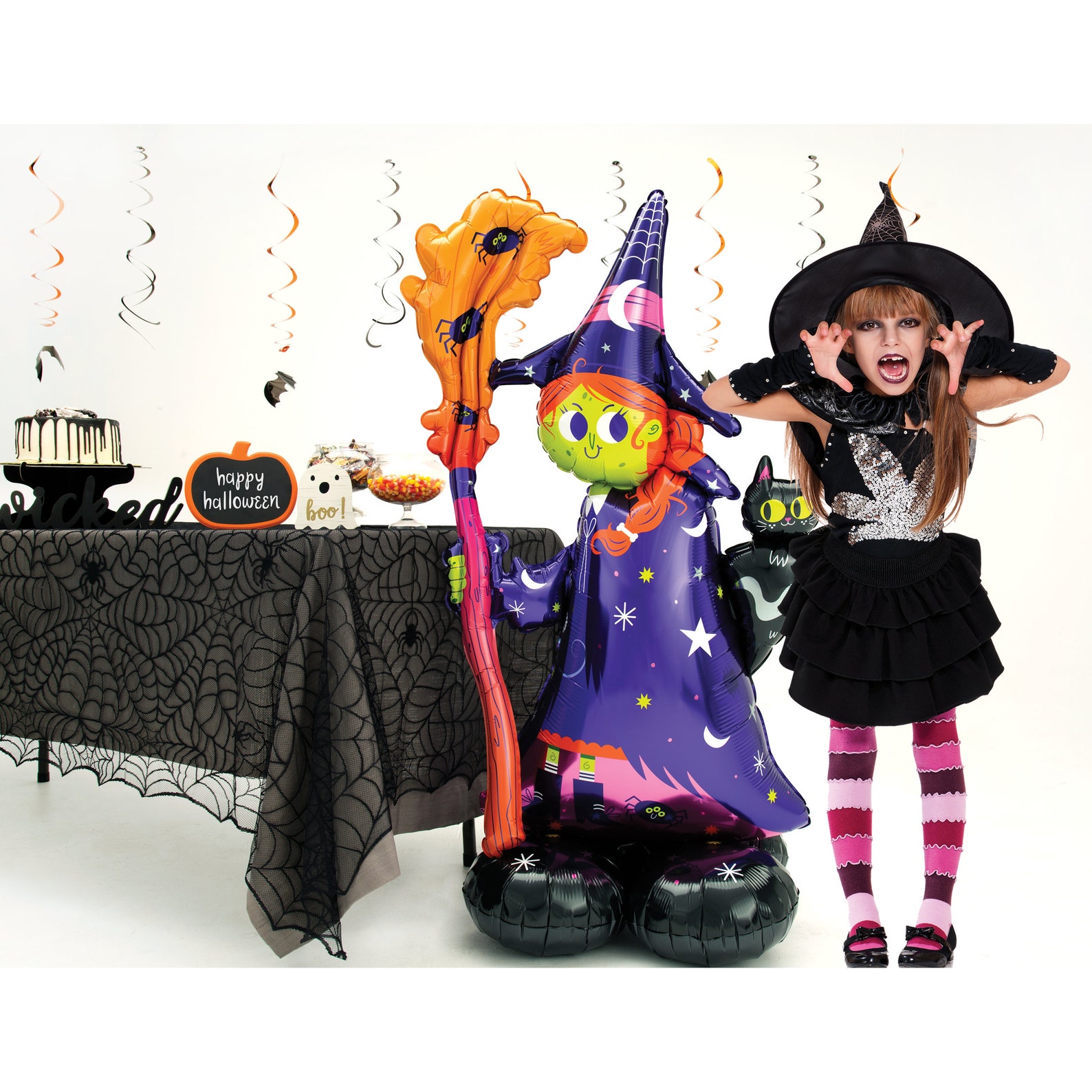 Smiling Witch Balloon Air Only 56", Airloonz Balloon, Halloween Party ...