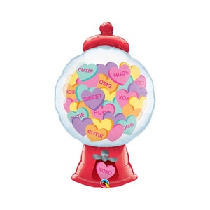 Gumball Machine Balloon 43", Candy Balloon, Love Machine, Balloon ...